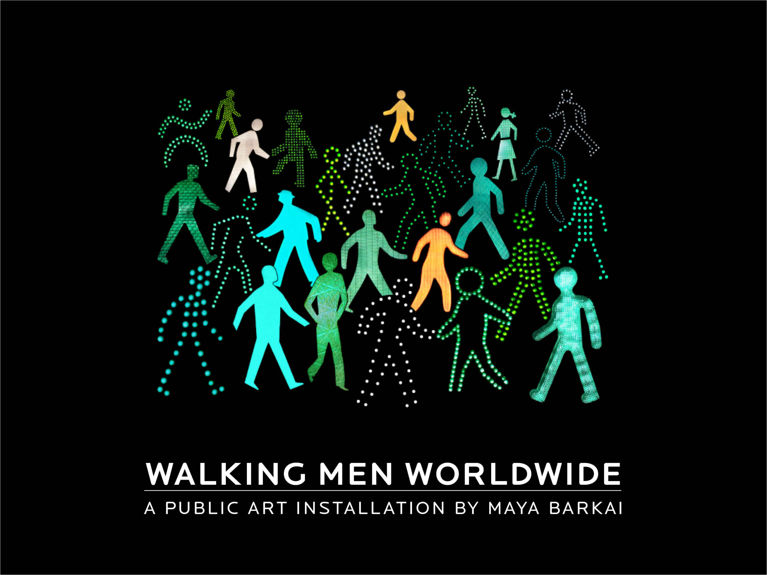 Walking Men Worldwide™ – Poster 2 – Walking Men Worldwide™ by Maya Barkai